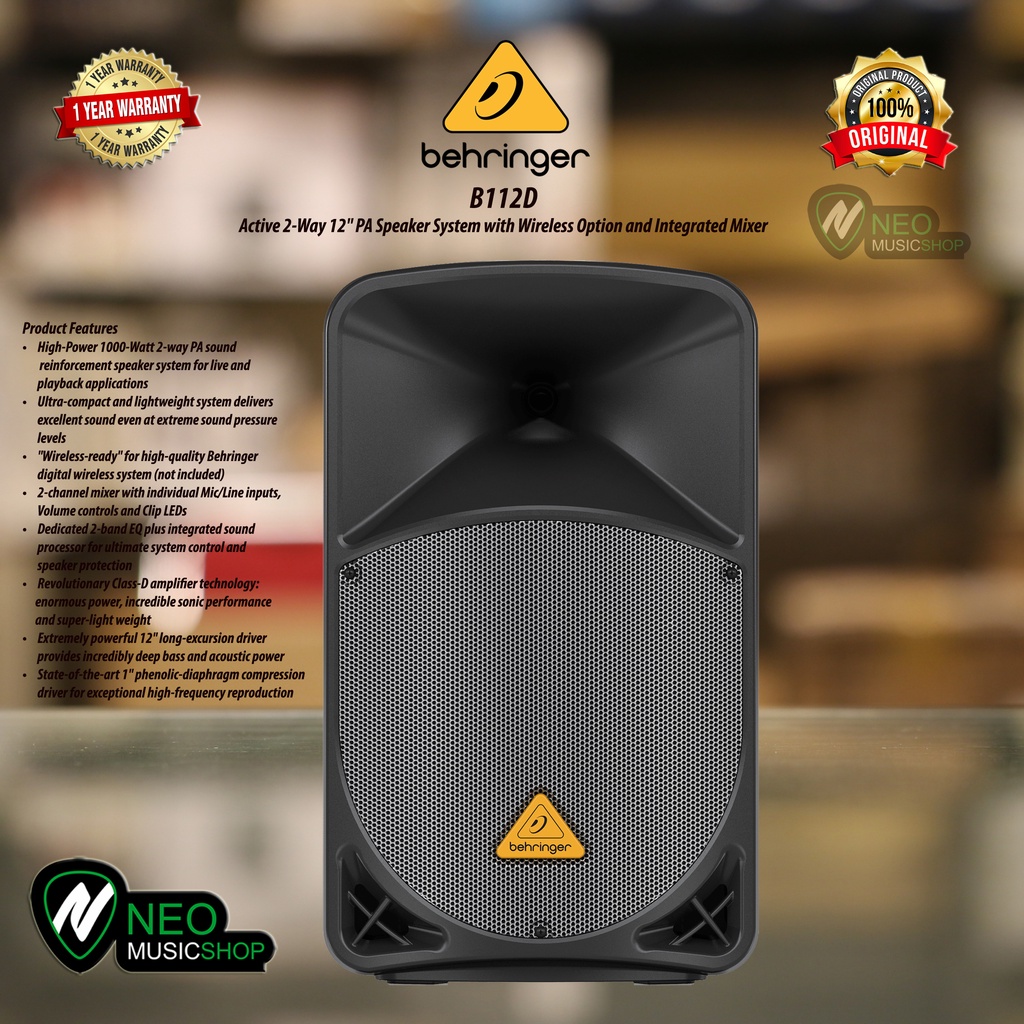 Jual Behringer B112D Active 2-Way 12" PA Speaker System w Wireless Option | Shopee Indonesia