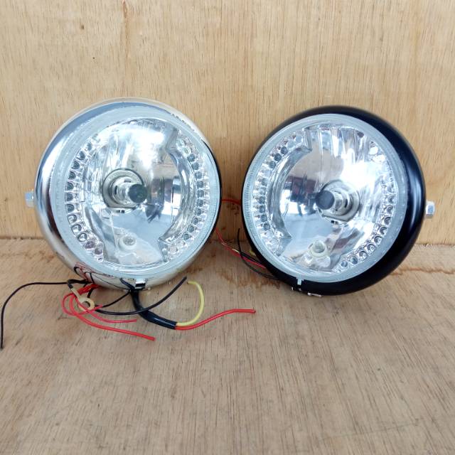 Jual Headlamp custom cb japstyle jute set sein | Shopee Indonesia