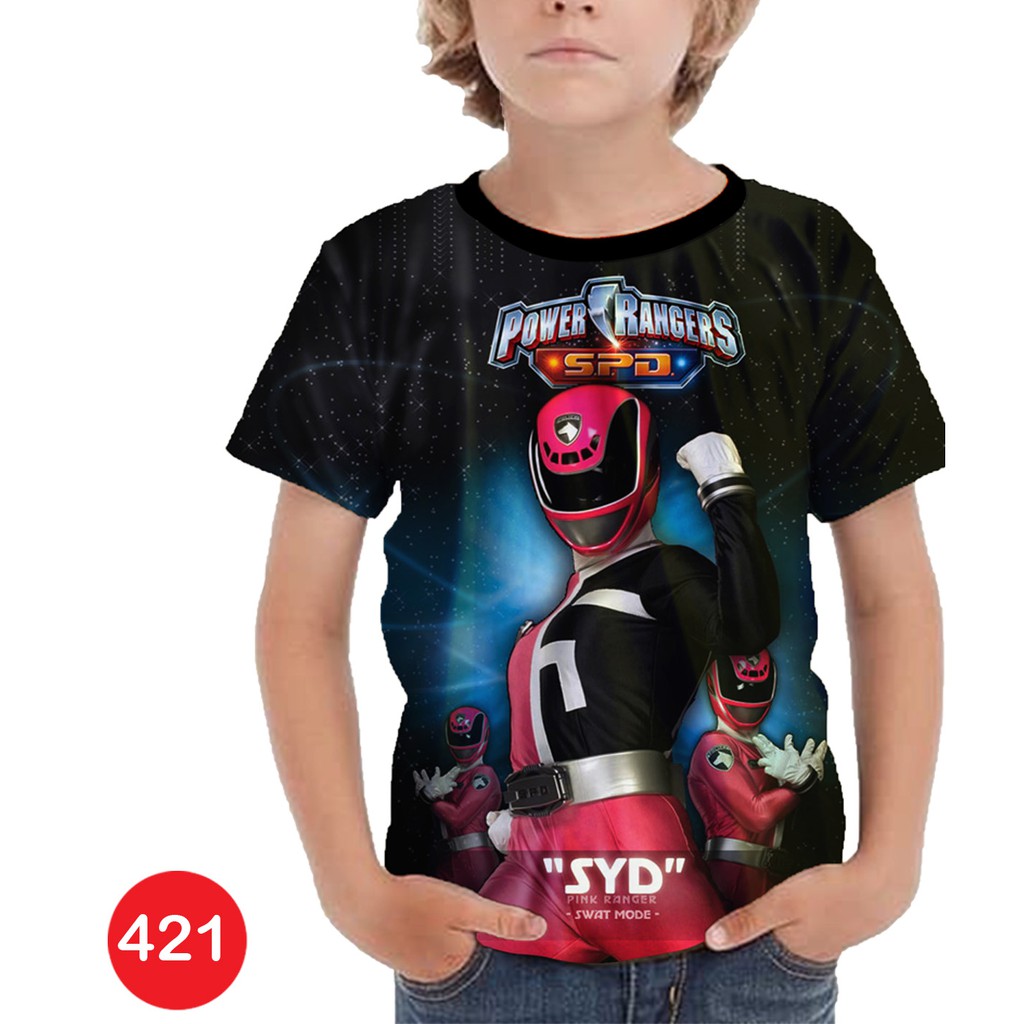 Jual Baju Power Rangers 3D Anak Kartun Serial TV Favorit #421 | Shopee ...
