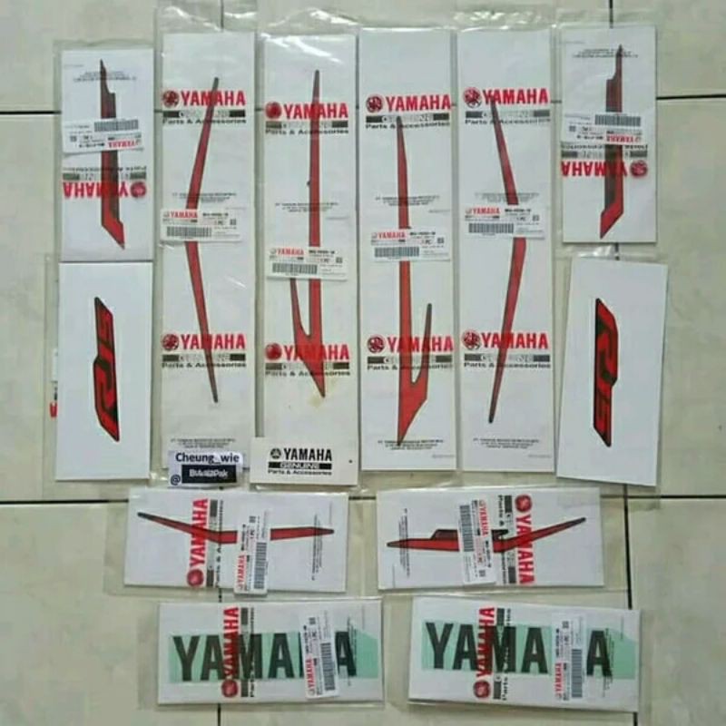 Jual lis body stiker Striping Yamaha YZF R15 VVA V3 Black Doff 2017 ori ...