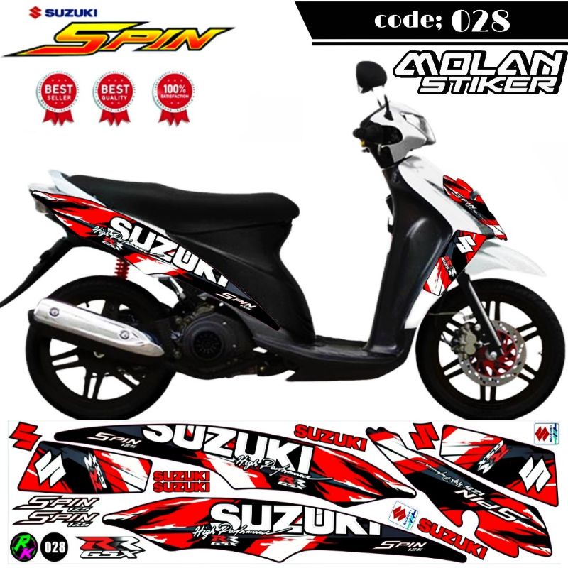 Jual Decal Sticker Striping Variasi Suzuki SPIN 125 | SPIN 125 R | SPIN ...
