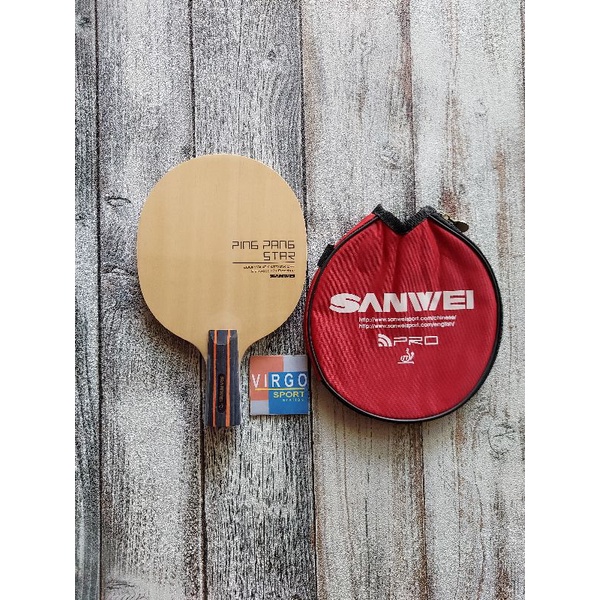 Jual Sanwei Pingpang star CS carbon penhold+BONUS COVER kayu blade bat bet pingpong 100%Original ...