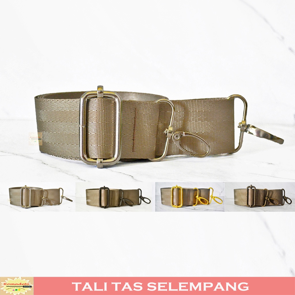 Jual Tali Tas Strap Bag Long Strap Nylon Nilon Halus SALUR 3,8 cm KREM ...