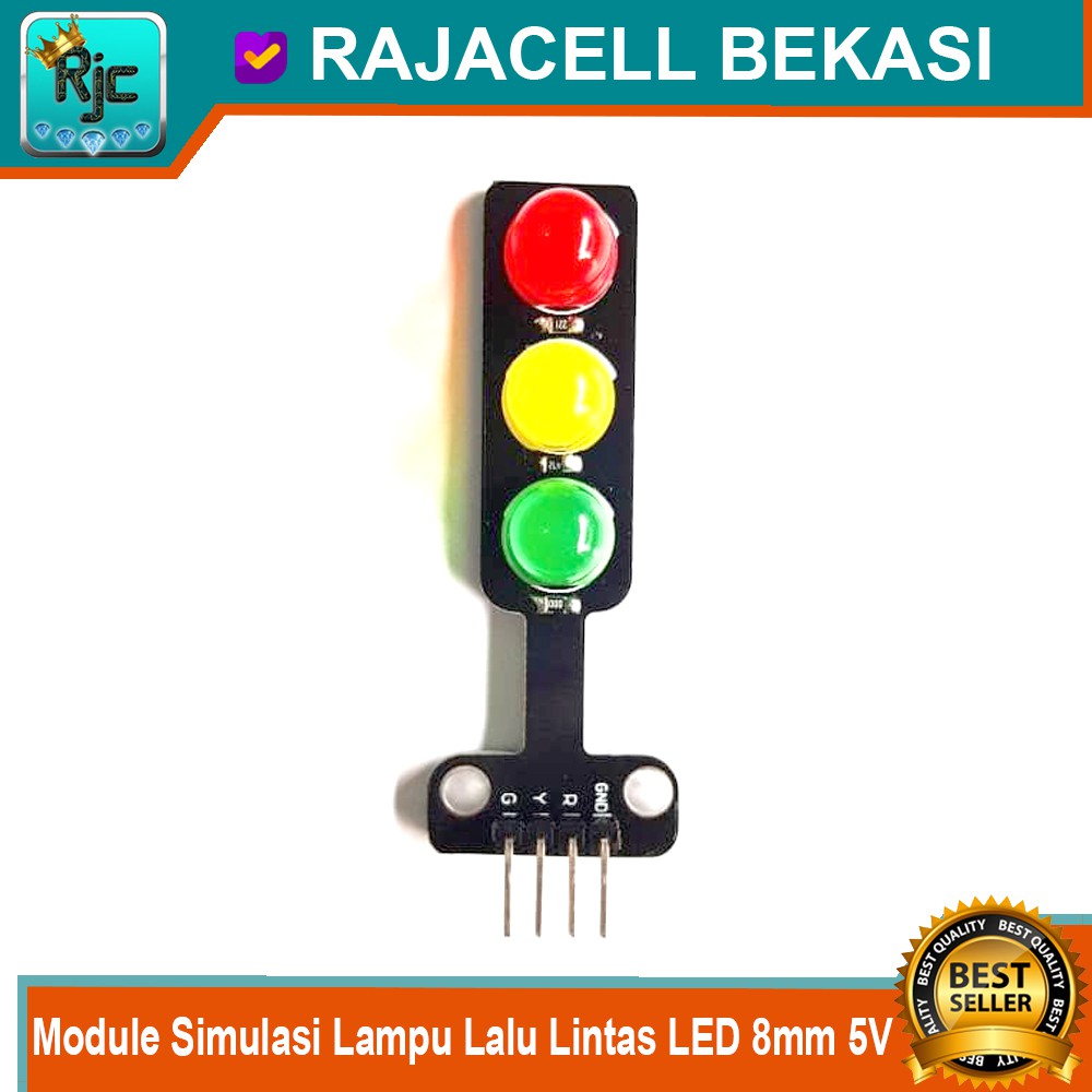 Jual Module Simulasi Lampu Lalu Lintas LED 8mm 5V Traffic Light R-Y-G ...