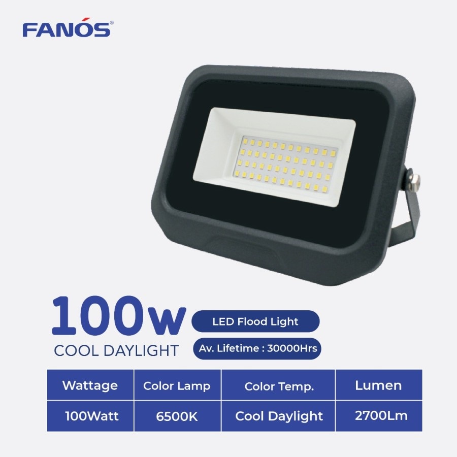Jual FANOS Lampu Sorot LED 100W - Flood Light / Outdoor / Tembak 100 Watt | Shopee Indonesia