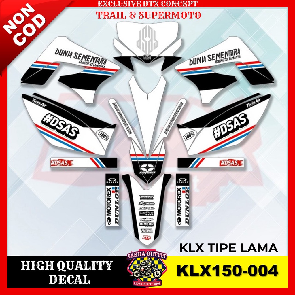 Jual Decal KLX stiker motor stiker trail KLX stiker motor keren decal ...