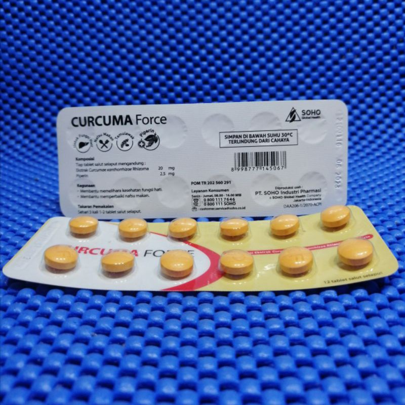 Jual curcuma force 1 strip isi 12 tablet | Shopee Indonesia