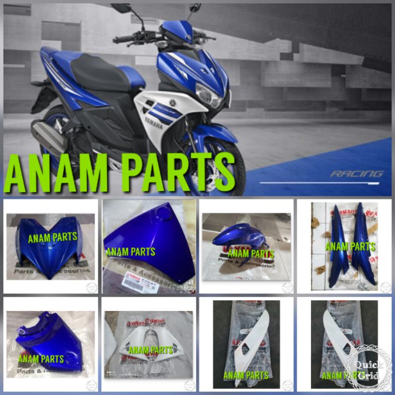 Jual COVER BODY HALUS SET YAMAHA AEROX 125 BIRU MOVISTAR ORIGINAL ...