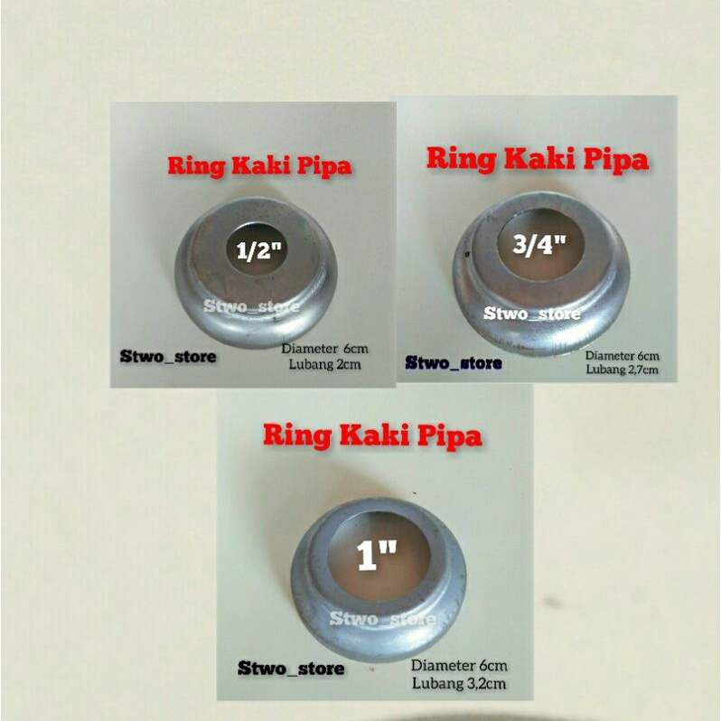 Jual Ring Kaki pipa 1/2",3/4",1" ring cembung ornamen aksesoris aseoris ...