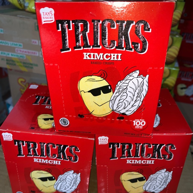 Jual Tricks KIMCHI Baked Crisps 1 BOXi si 10 pcs | Shopee Indonesia
