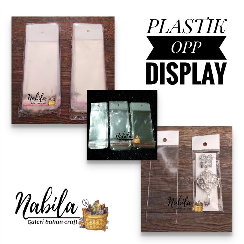Jual (10pcs) Plastik OPP Display/ Plastik Display Gantung/ Plastik ...