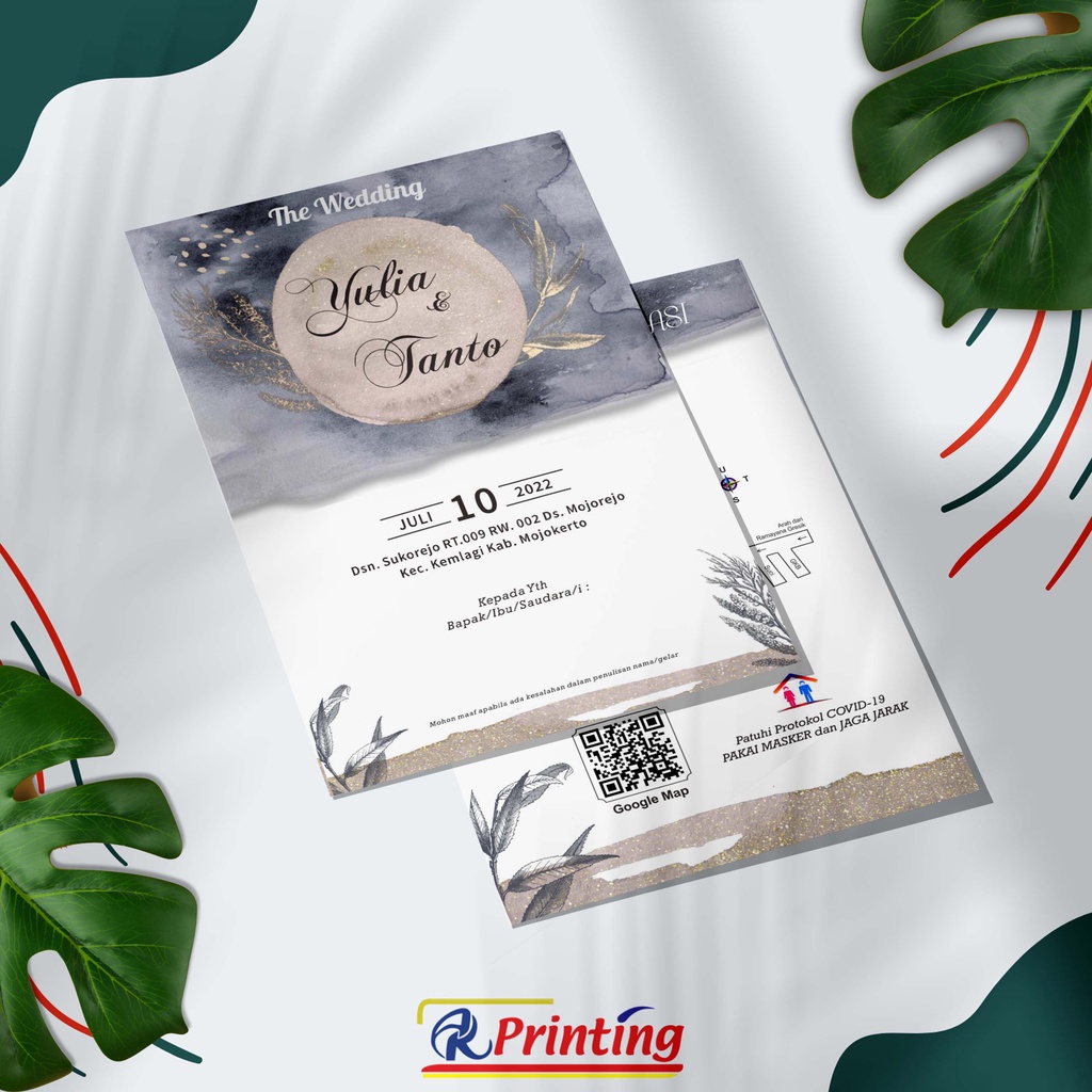 Jual Undangan Pernikahan Murah unik elegan Rustik Rustic Bunga COD ...