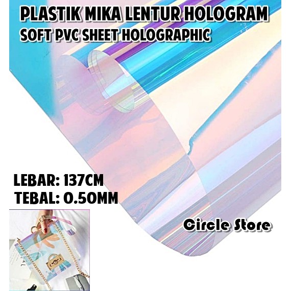 Jual Plastik Mika Lentur PVC Holographic Clear Lebar 137cm Tebal 0,50mm | Shopee Indonesia