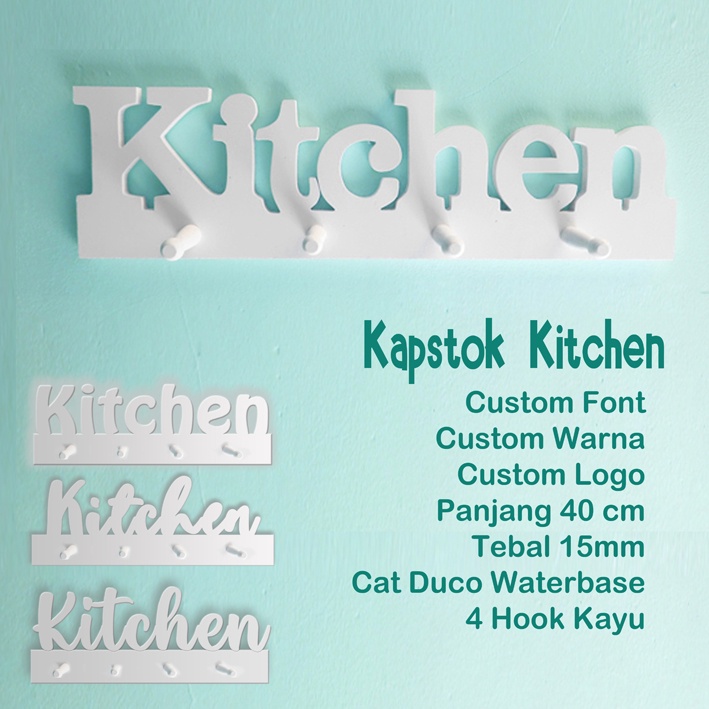 Jual Walldecor Dapur Kapstok Kitchen Gantungan Dapur | Tulisan Huruf ...