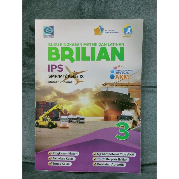 Jual BRILIAN AKM IPS (Mengacu pada tipe soal AKM) SMP/MTs IX Grafindo ...