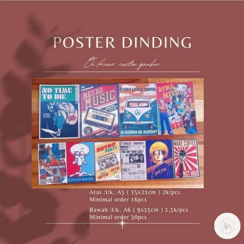 Jual POSTER DINDING A4 MURAH | Shopee Indonesia