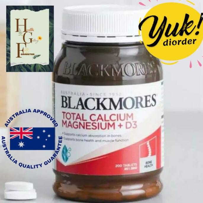 Jual Blackmores Total Calcium Magnesium + D3 200 Tablets Lc | Shopee ...