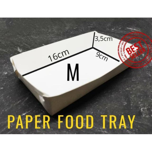Jual PAPER TRAY PUTIH SIZE M&L FOOD GRADE 1PACK 50PCS | Shopee Indonesia