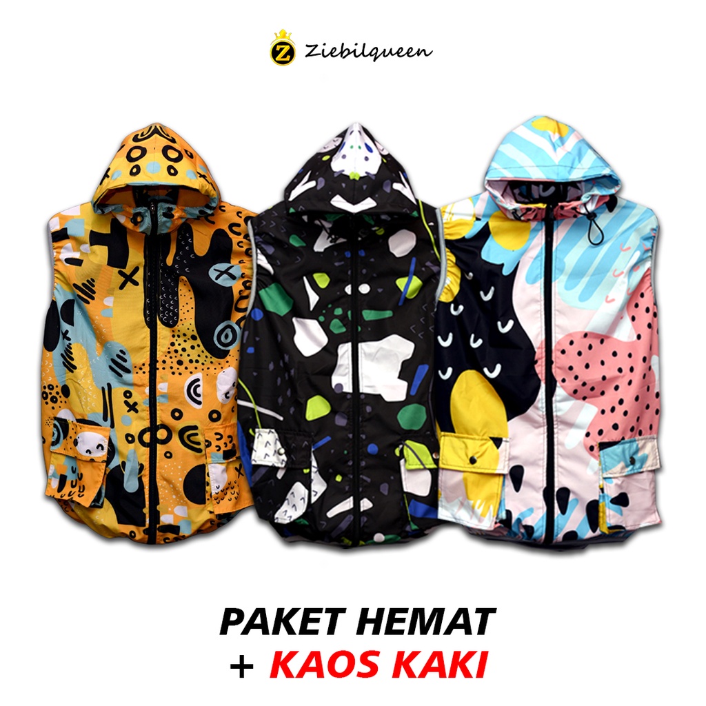 Jual Bilqueen Rompi Printing Wanita Pria Vest Hoodie Olahraga Running ...