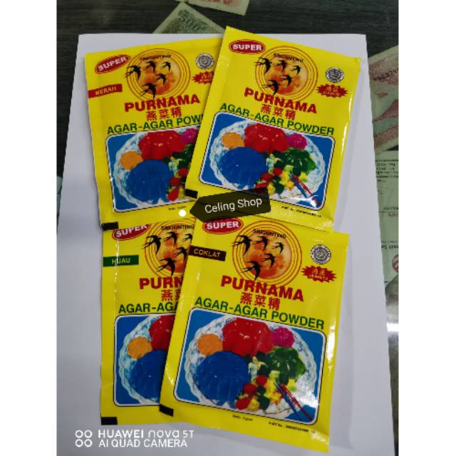 Jual agar agar powder walet PURNAMA warna COKLAT BENING MERAH HIJAU 8gr ...