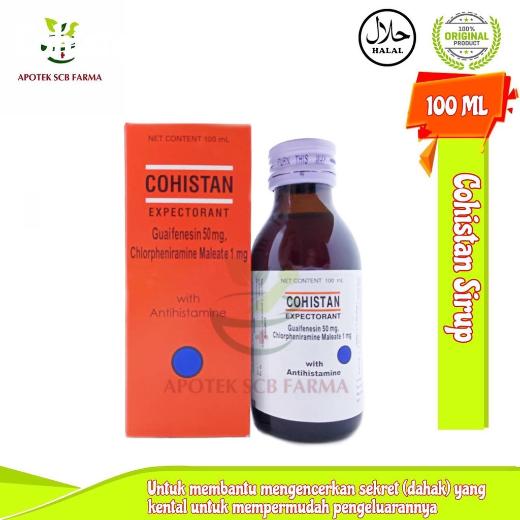Jual Cohistan Expectorant Sirup 100 ml - Meredakan batuk berdahak dan ...