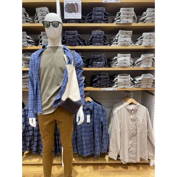 Jual UNIQLO COWOK FLANNEL KOTAK LENGAN PANJANG | Shopee Indonesia