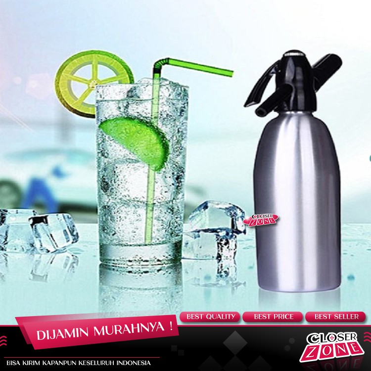 Jual Botol Pembuat Soda Siphon Maker Bartender CO2 1 Liter - Silver ...
