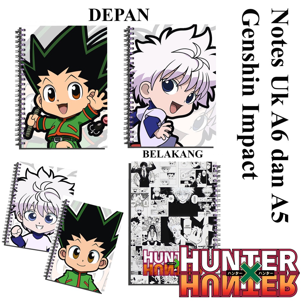 Jual jurnal / notes / note book / buku catatan / anime hunter x hunter ...