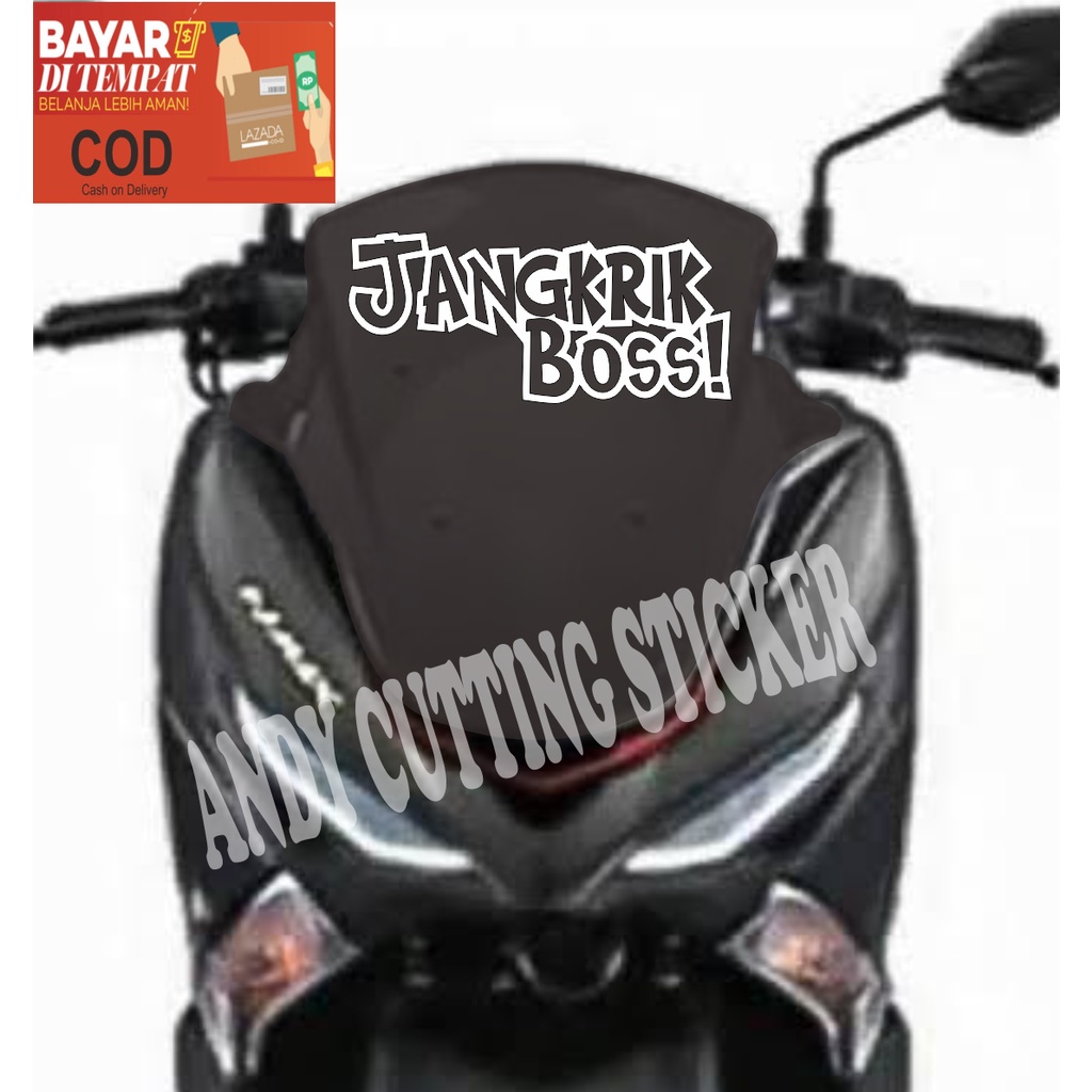 Jual STIKER VISOR MOTOR JANGKRIK BOSS cutting sticker | Shopee Indonesia