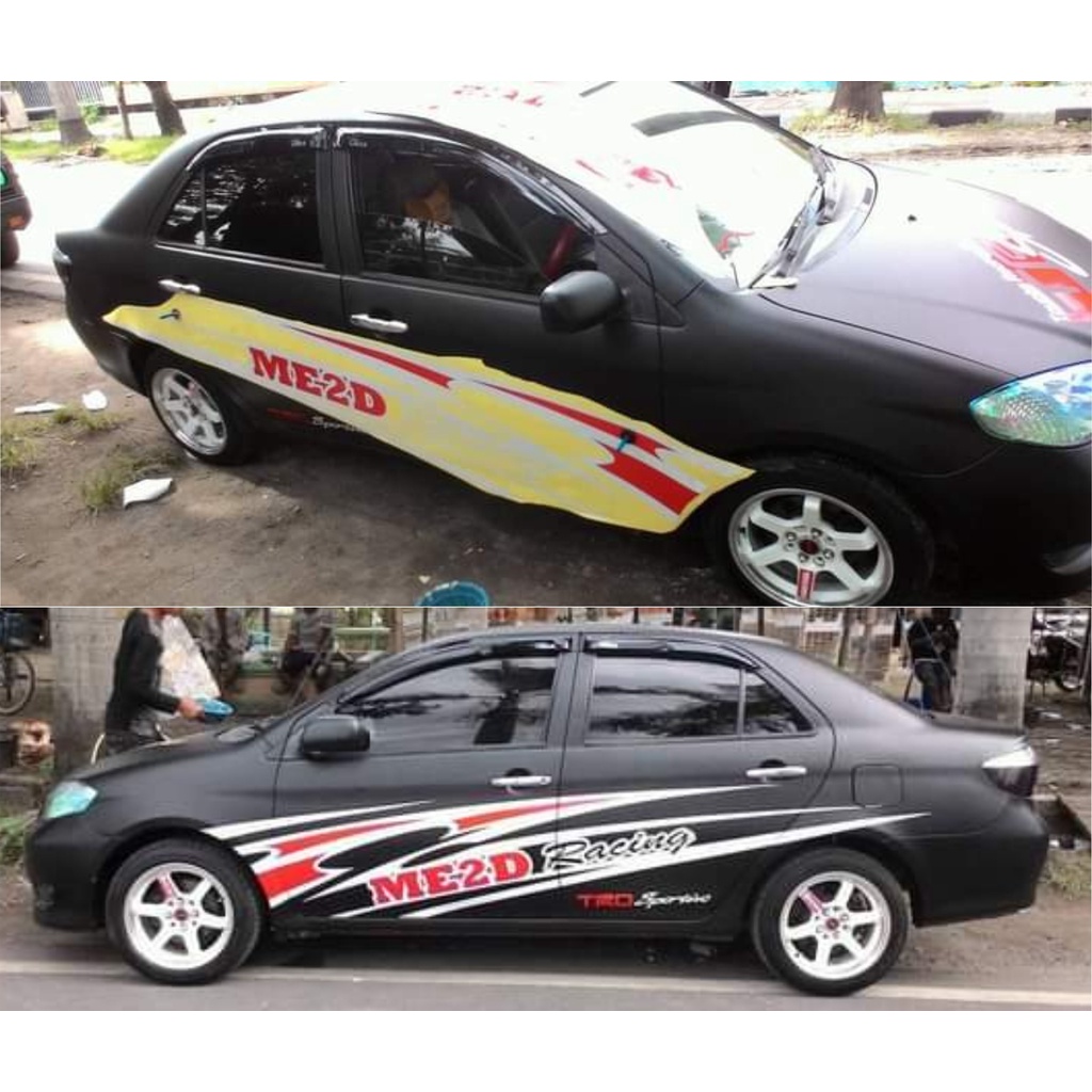 Jual Stiker Cutting Skotlet Mobil VIOS SEDAN DESIGN GARIS RACING - 002 ...