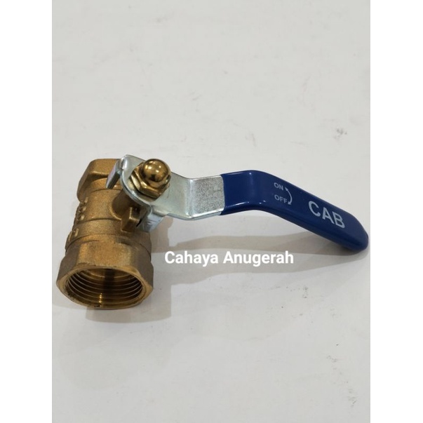 Jual Stop Kran Kuningan 3/4 Inch CAB / ball valve 3/4" CAB | Shopee ...