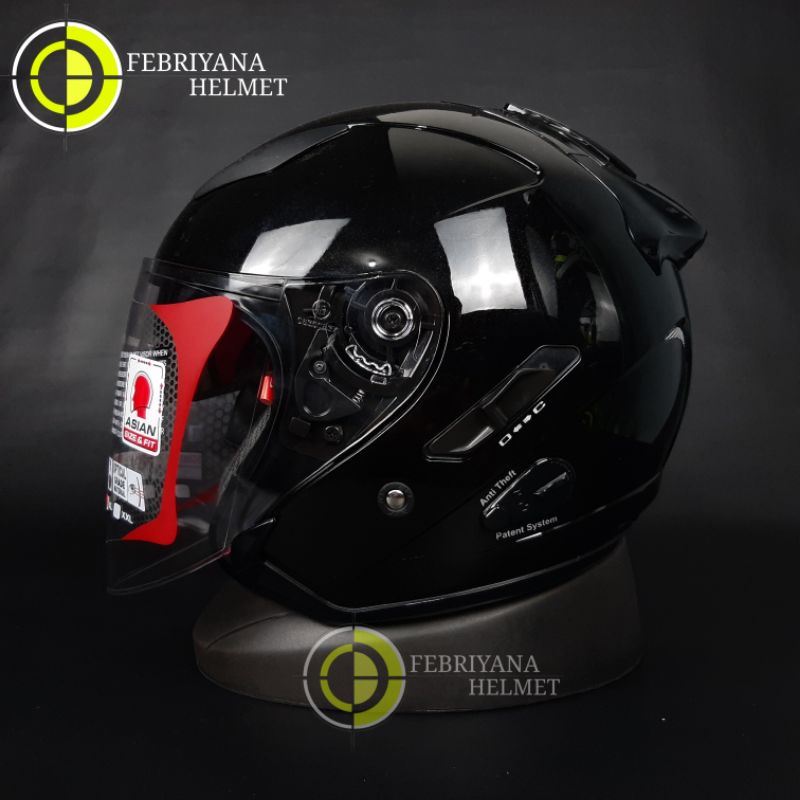 Jual KYT HELM GALAXY SLIDE FLAT R SOLID BLACK DOFF | KYT GALAXY FLAT R ...