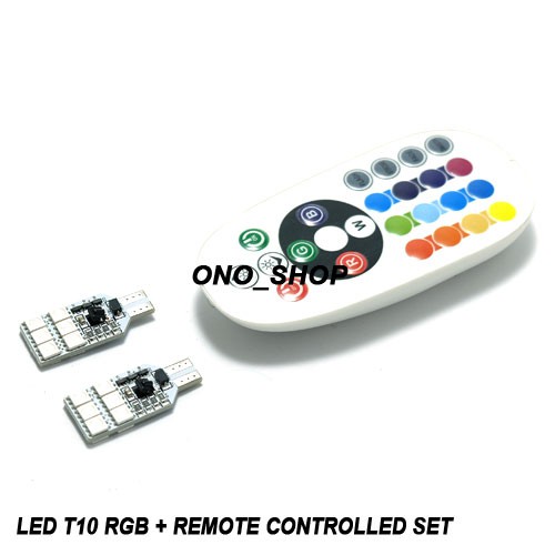 Jual Led T10 RGB + Remote Controlled Set | Shopee Indonesia