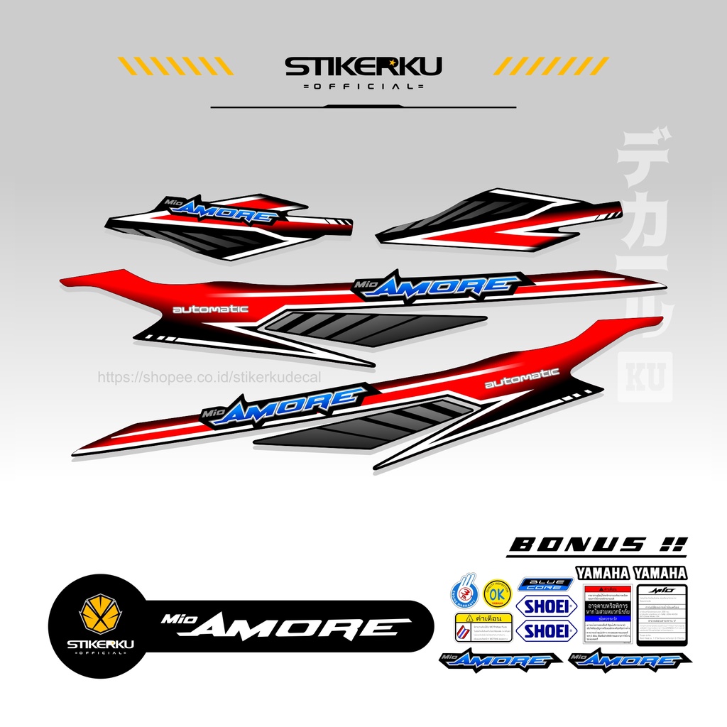 Jual STRIPING MIO AMORE / THAILAND / STIKER / AMORE / STICKER / MIO ...