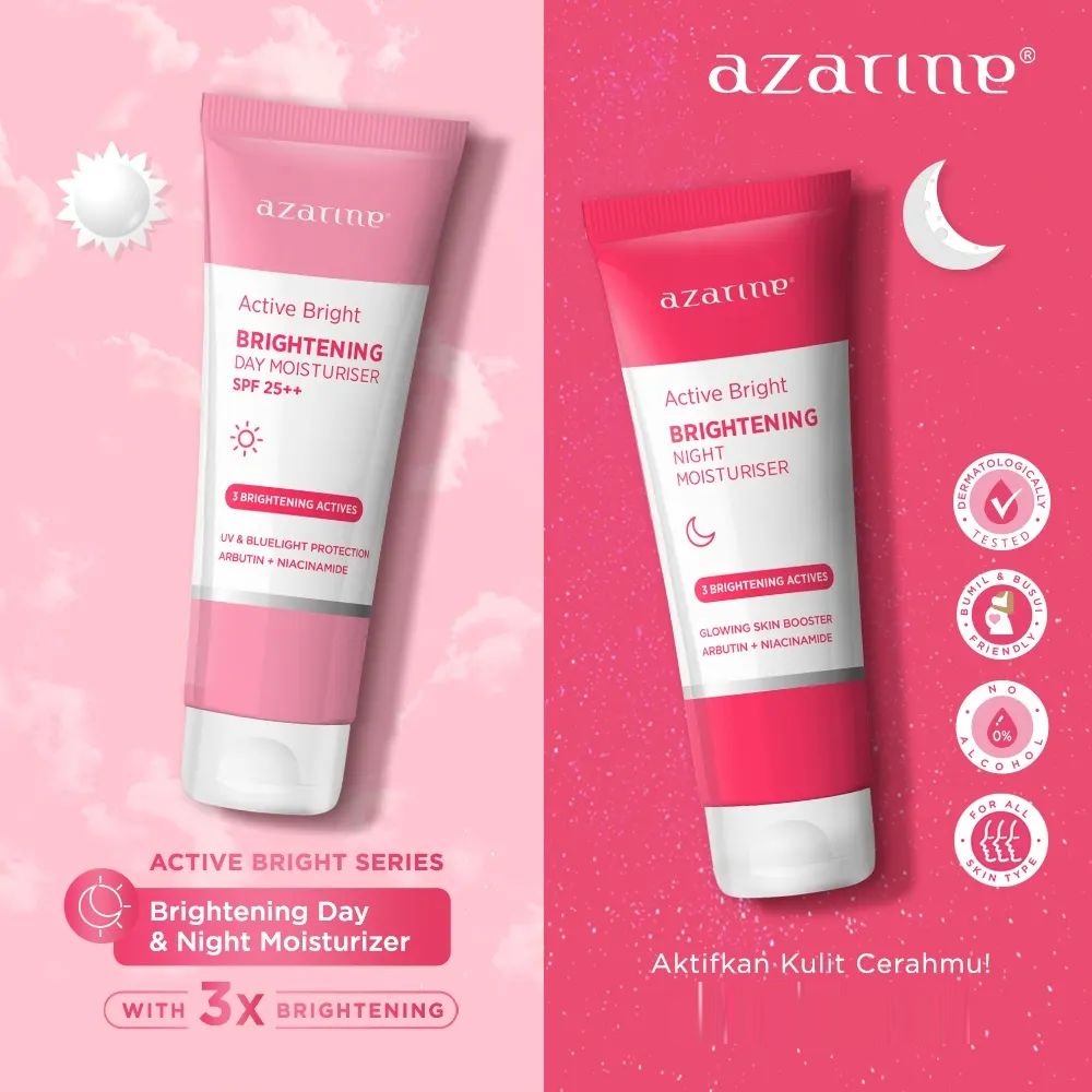 Jual Azarine Active Bright Series Day Moisturizer NIght Moisturizer ...