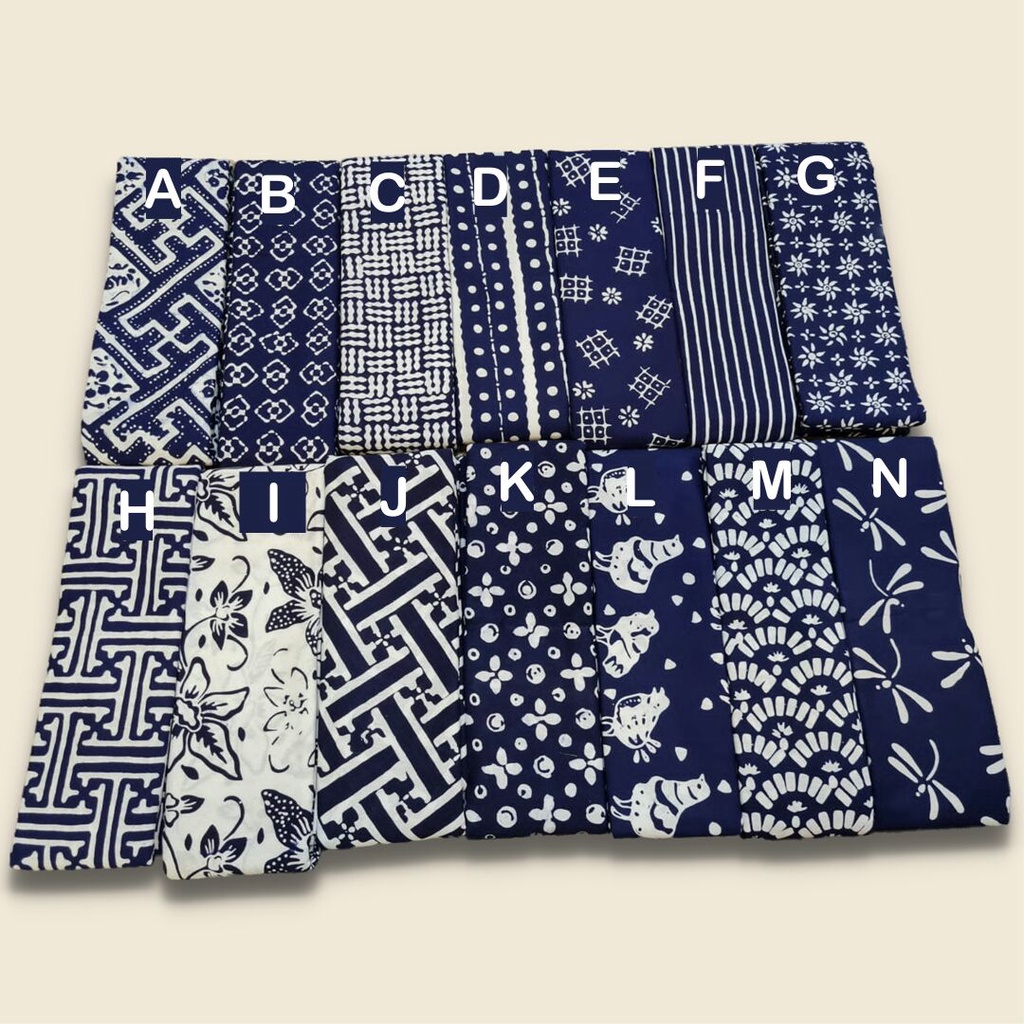 Jual Kain Batik Garutan Cap Warna Biru Dongker Navy / Kain Batik Prima ...