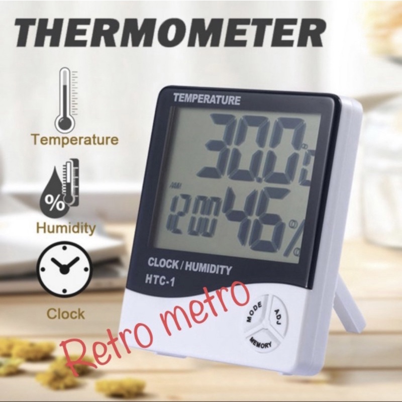 Jual Termometer Digital Suhu Ruangan Hygrometer Temperatur Humidity ...