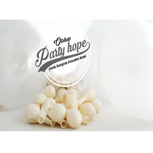 Jual balon latex / balon metalic / balon warna putih / balon putih ...