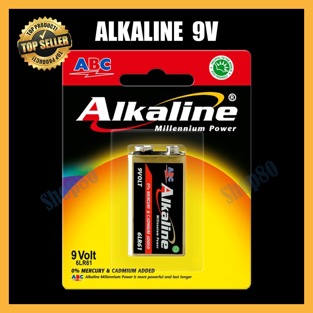 Jual ABC Alkaline Kotak 9V Baterai Battery Batre Batere 9 Volt | Shopee ...