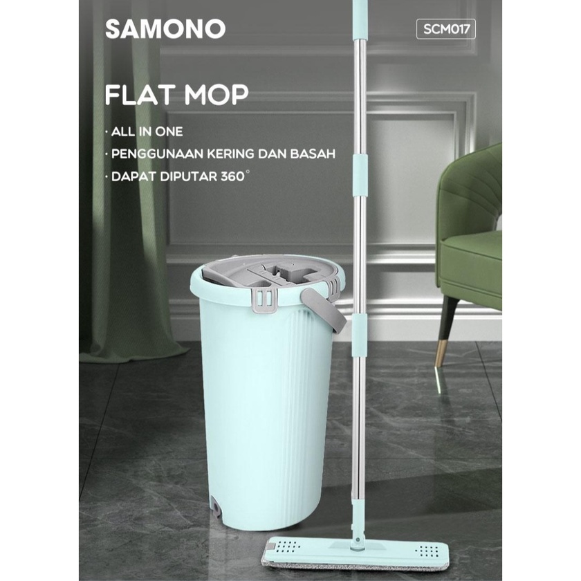 Jual Alat Pel Lantai Microfiber dengan Ember 2in1 Berputar 360° SCM017 ...