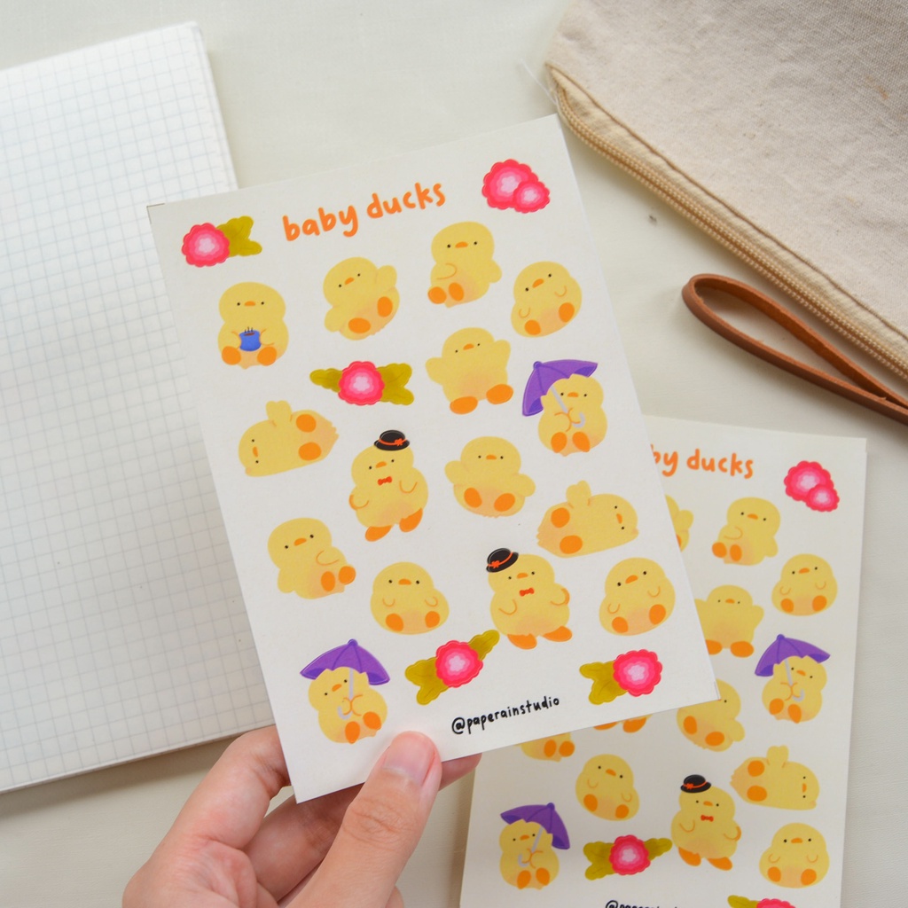 Jual baby ducks sticker sheet | Shopee Indonesia