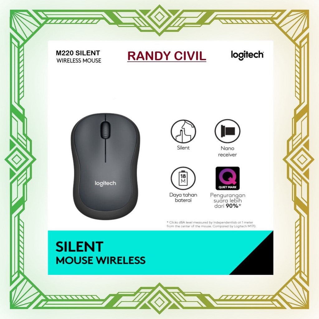 Jual Mouse Wireless M220 SILENT (Original/Resmi 100%) | Shopee Indonesia