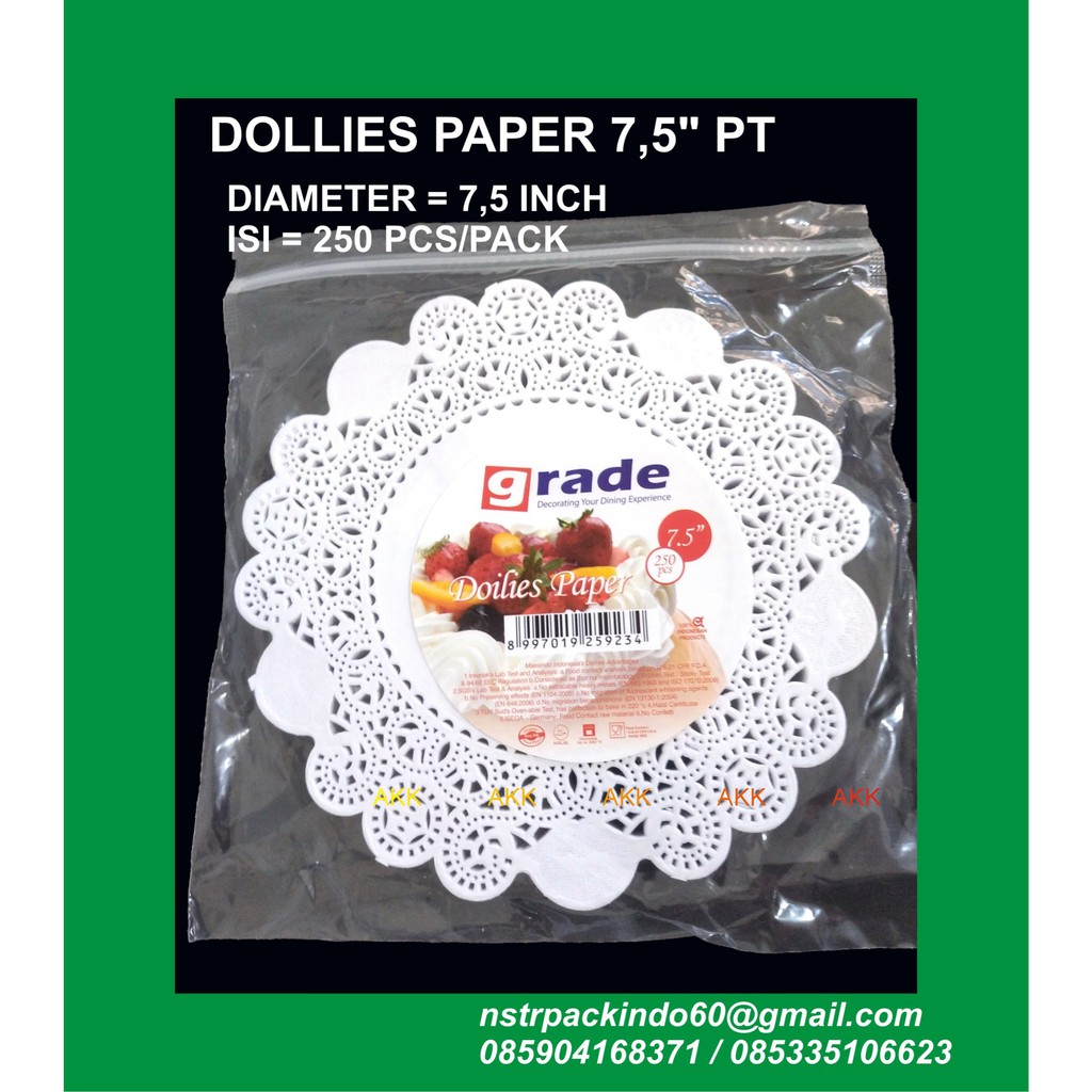 Jual KERTAS RENDA DOILIES PAPER 7,5 INCH PUTIH (250 PCS) | Shopee Indonesia