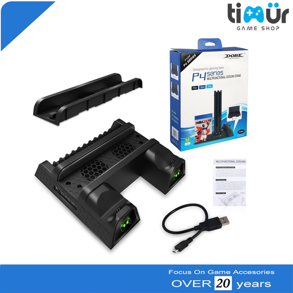 Jual Multifunctional Cooling Stand PS4 Fat Slim Pro Charging Dock LED ...