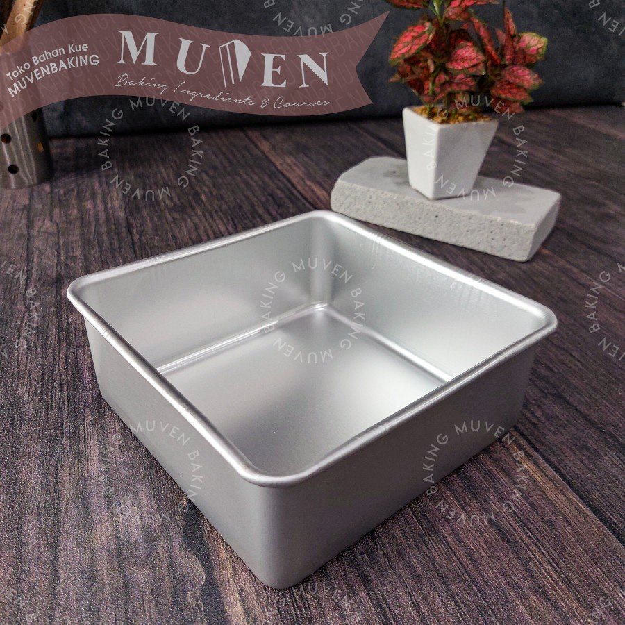 Jual LOYANG PRESS KOTAK SURYA 18 CM TEBAL ANODIZED / SQUARE CAKE PAN ...