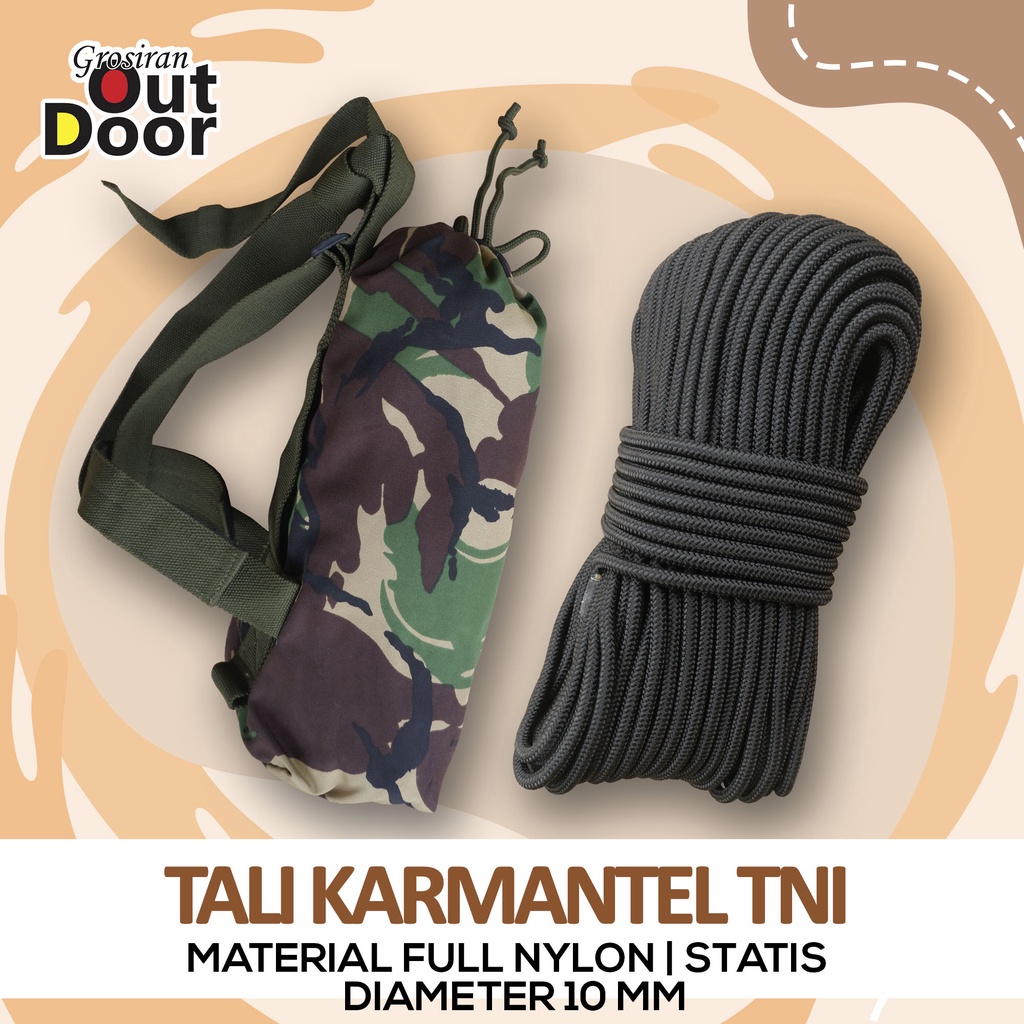 Jual Karmantel Tali Carmantel TNI lapangan manjat memanjat - 50 Meter ...
