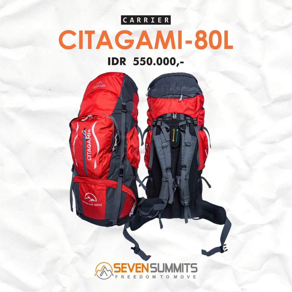 Jual Carier seven summits citagami 80L / tas ransel gunung / tas punggung / original seven ...