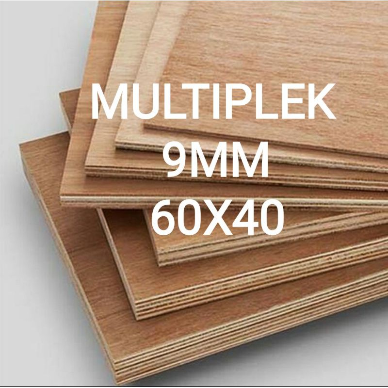 Jual triplek / Multiplek 9mm (60x40)cm, plywood 9mm | Shopee Indonesia