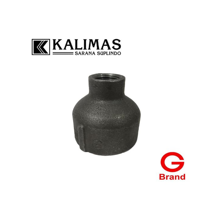 Jual Reducer / V. Sock Hitam Besi d. 1/2" x 1/4" Drat BSPT (G) | Shopee ...