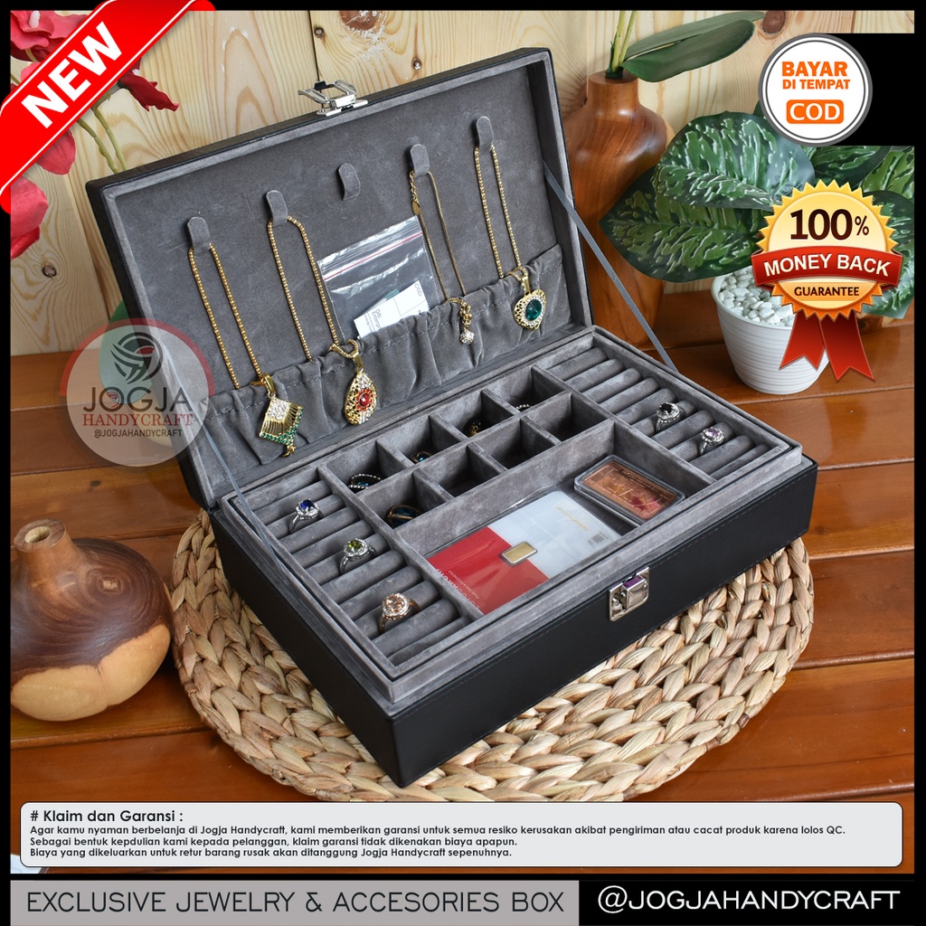 Jual EXCLUSIVE 2 LAYERS JEWELRY BOXES Kotak Tempat Perhiasan ...